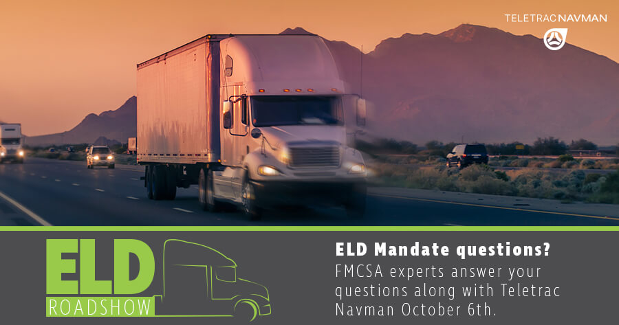 ELD Mandate questions? Teletrac Navman and FMCSA experts answer them October 6 - Teletrac Navman US